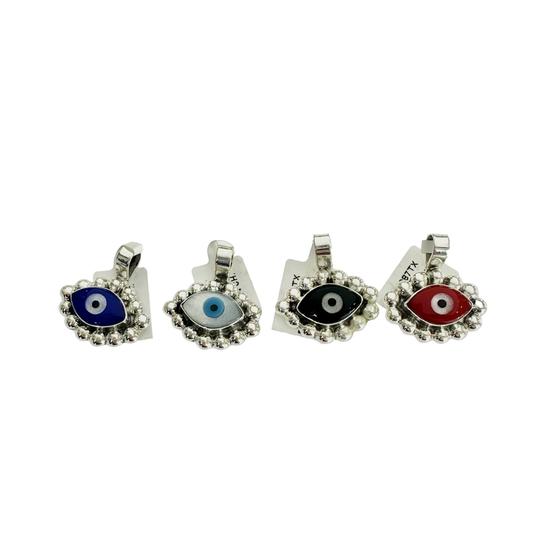 CADENA CON DIJE OJO FORMA CON MARGEN BOLEADO – Joyeria Brante